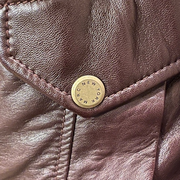 Andrew Marc | Jackets & Coats | Marc New York Venice Belted Burgundy ...